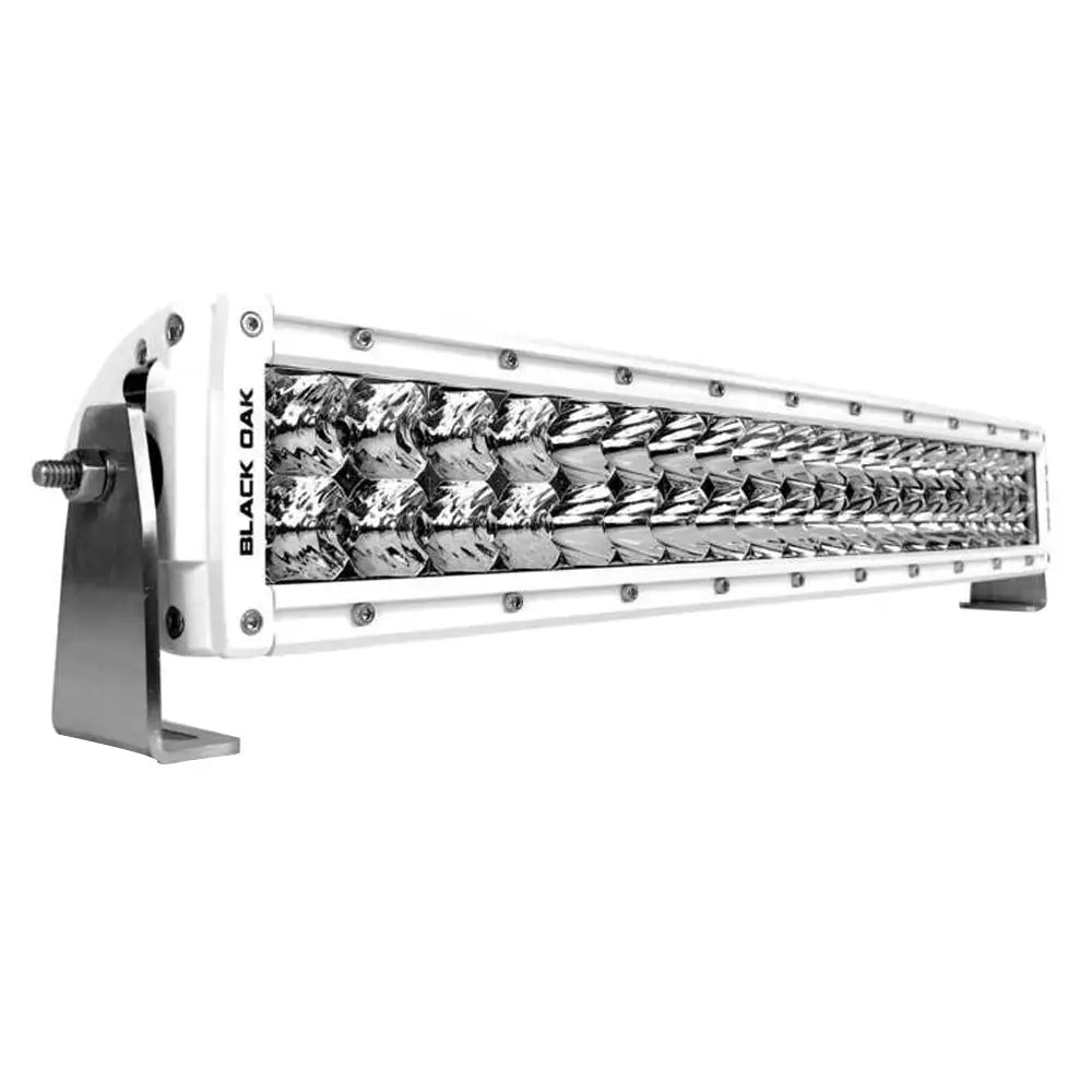 Black Oak Pro Series 30 Curved Double Row 20 LED Light Bar Combo Optics White Housing 20CCMD5OS ...