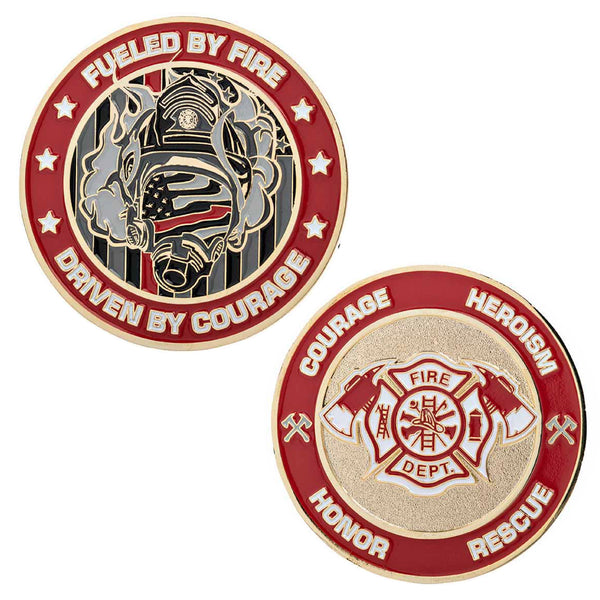 Firefighter's Thin Red Line Challenge Coin – Lotz Outdoors